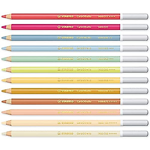 STABILO Chalk-Pastel Pencil CarbOthello - Pack of 12 - Pastel Tones