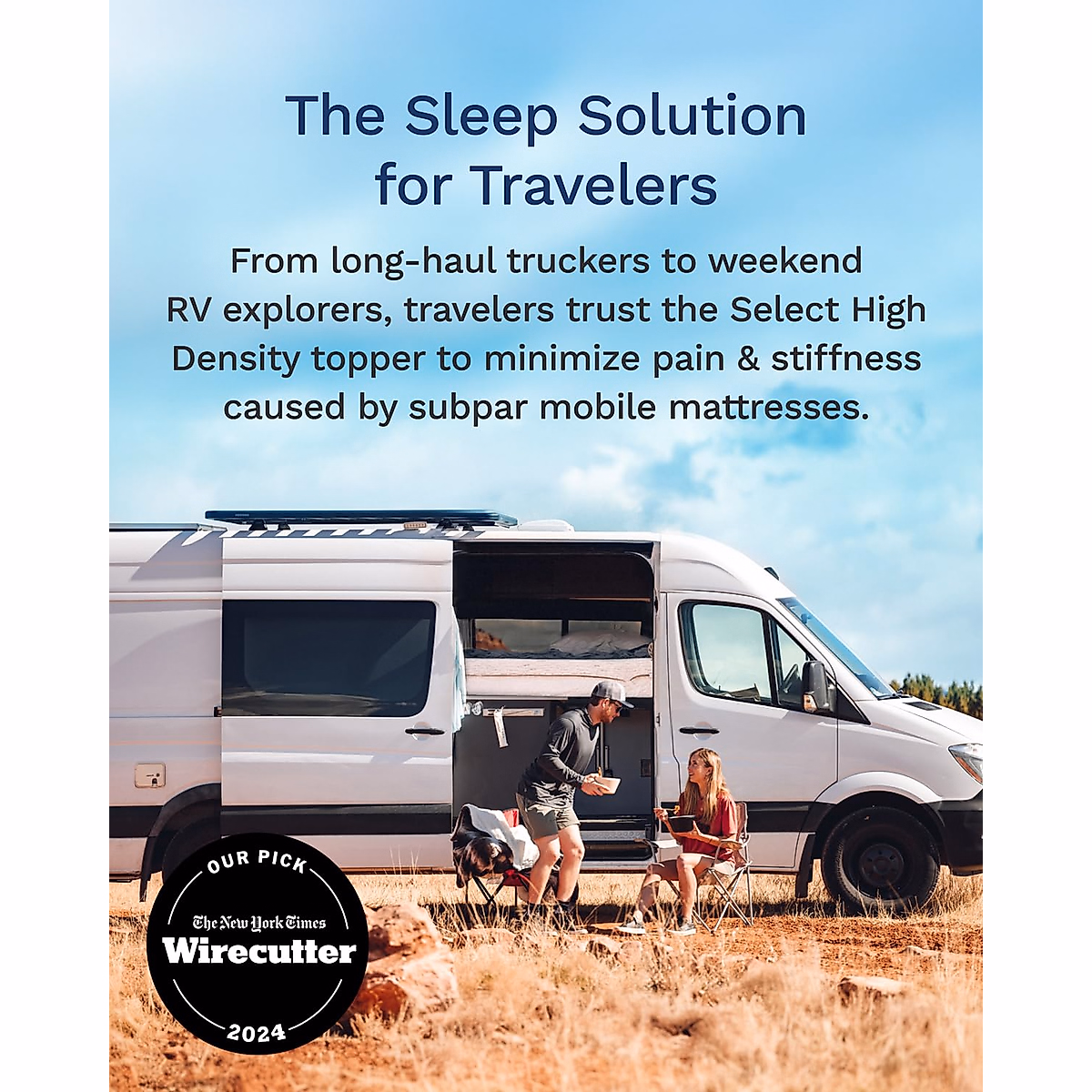 ViscoSoft 3 Inch Memory Foam Mattress Topper Short Queen - Select High Density Ventilated RV/Camper Mattress Pad - Premium Removable Rayon Cover