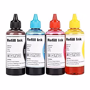 CoYlBod Compatible Regular Dye Printing Refill Ink Bottle Replacement for HP 711 711XL Dwsignjet T120 T520 Printers, Use for Refillable Cartridges or CISS, 4-Color Black, Cyan, Magenta, Yellow