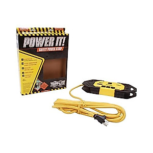 Tripp Lite Power IT! Safety Power Strip with Safety Covers, 8 OUTLETS, 15 FT Cord, Yellow/Black