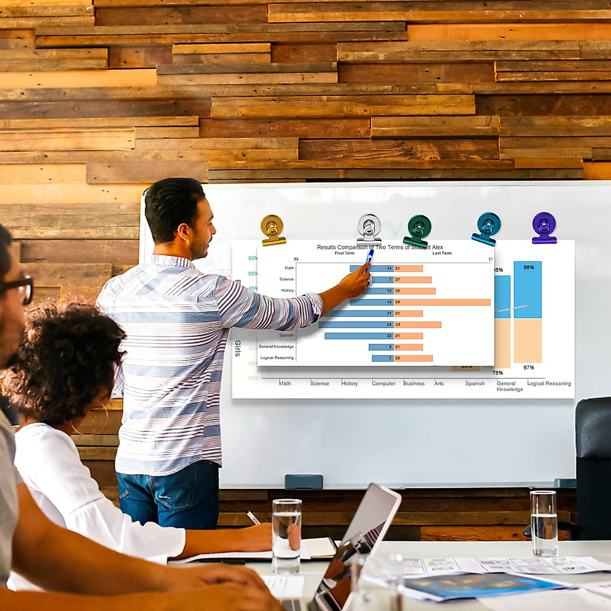 DIYSELF 8 Pack Magnet Clips, Strong Fridge Magnets Clips, Heavy Duty Refrigerator Magnets, Clip Magnets for Classroom, Whiteboard, Office, Photo, Magnetic Clips Locker Decorations for Girls, Kids