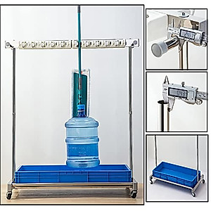 Cart Cleaning Tool Tower Mop Holder Umbrella Stand,Broom and Mop Holder Put Wet Mops Movable Commercial Mop Rack Cleaning Tool Cart Storage for Garden Garage Organizer Mop Drain Rack