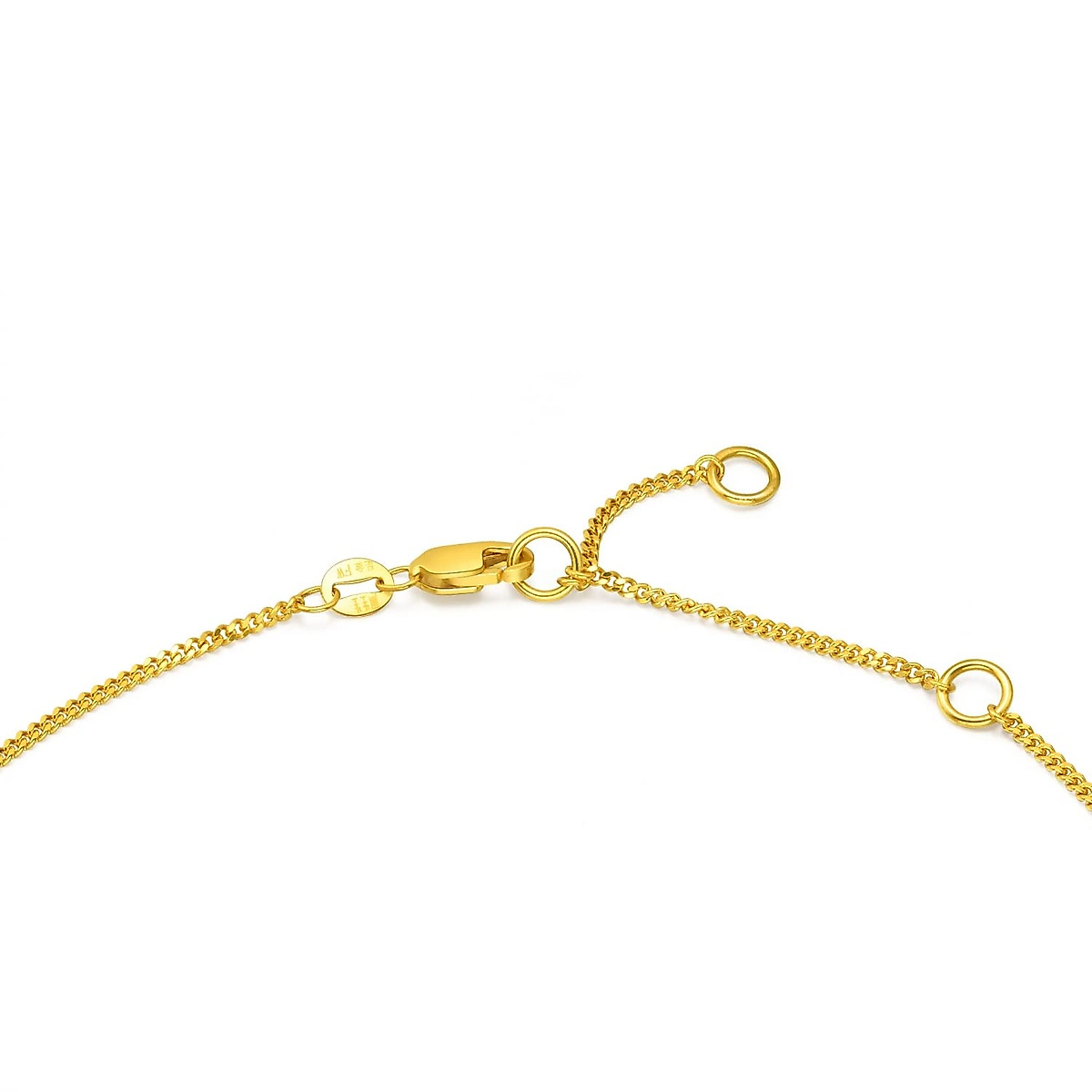 CHOW SANG SANG Dazzling Mirror Gold 999.9 24K Solid Gold Price-by-Weight Gold Simple Rectangle Necklace for Women 93401N (Approx. 0.21tael (~7.86g), 18.5", (47 CM))