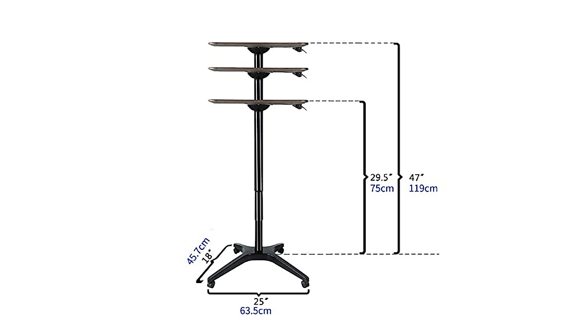 Adjustable Mobile Laptop Desk - Ergonomic Sit-Stand Workstation