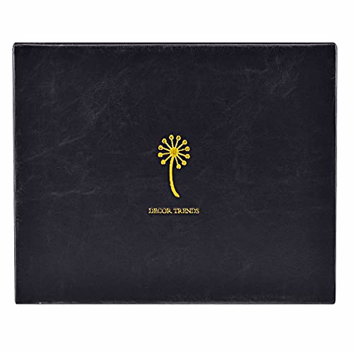 Decor Trends Leather Valet Tray for Men Decorative Catchall Tray Vanity Dresser Tray Nightstand Organizer Dump Tray for Keys Watches Phone Glasses,Black Leather