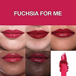 Maybelline Color Sensational Made for All Lipstick, Crisp Lip Color & Hydrating Formula, Fuchsia For Me, Bright Pinky Red, 1 Count