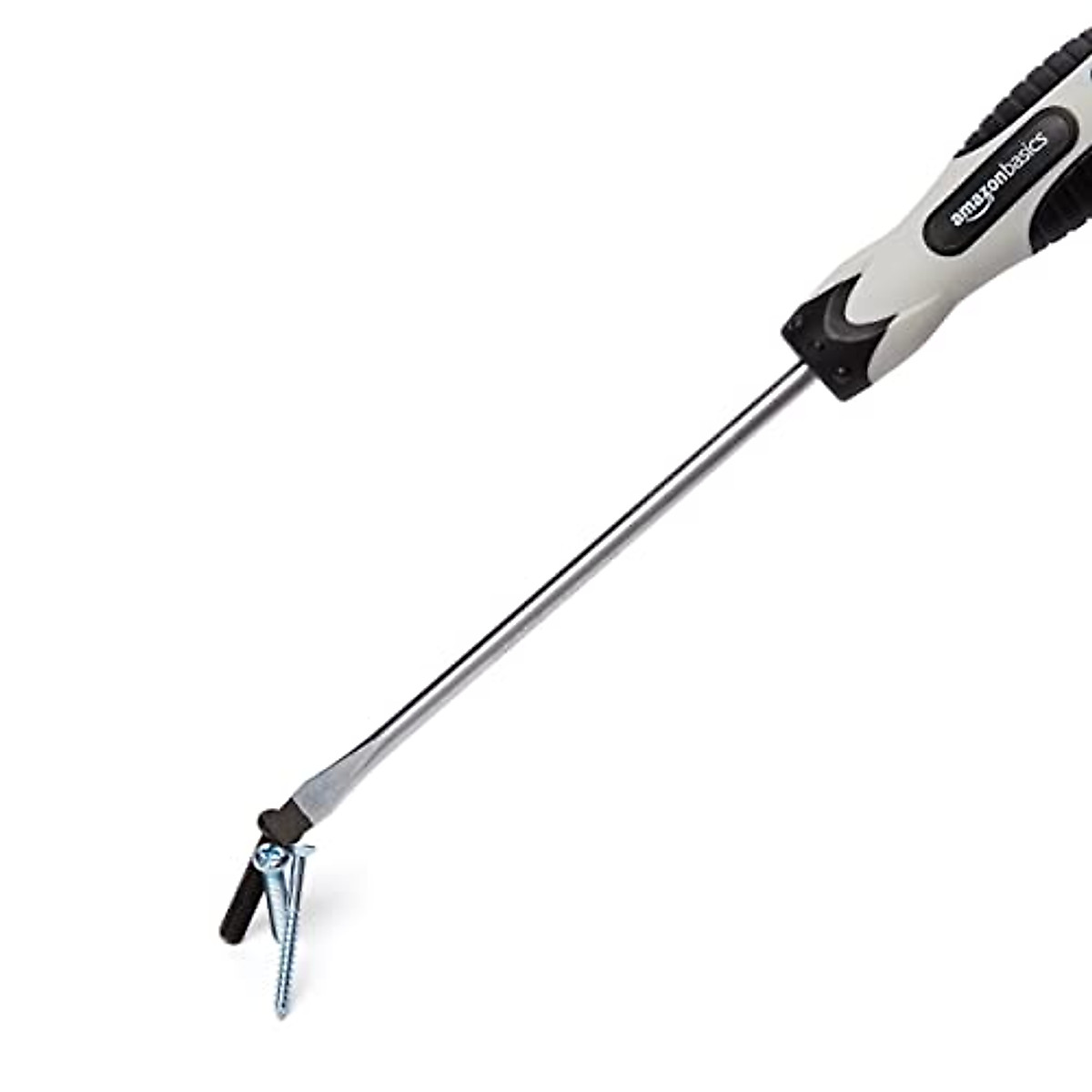 Amazon Basics 11-Piece Magnetic Tip Screwdriver Set, Slotted and Phillips, Grey Black