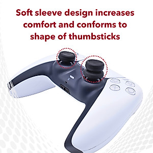 Setex Gecko Grip, 1 High Rise + 1 Low Rise Thumbstick Grip Covers, for PlayStation PS5, PS4, Xbox One, Switch Pro, Steam Deck, Anti-Slip Microstructured Analog Stick Thumb Grips, Black, Covers Only