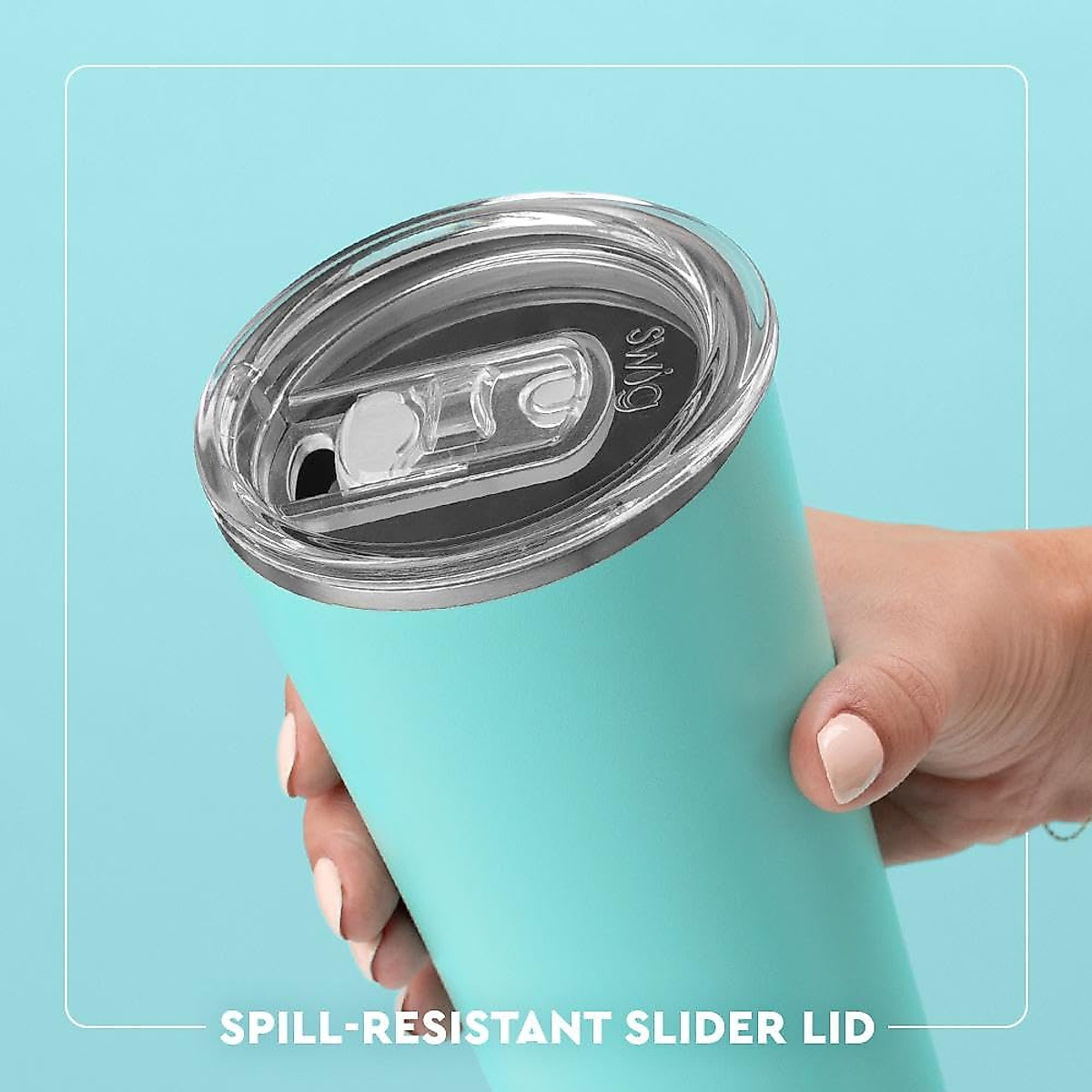 Swig Life 22oz Insulated Tumbler, Travel Coffee Tumbler with Lid, Cup Holder Friendly Travel Coffee Mug, Stainless Steel Thermos (Bride to Be)