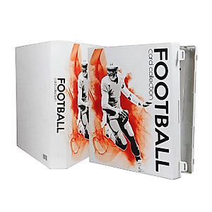 UniKeep Football Themed Trading Card Collection Binder with 20 Nine Pocket Trading Card Pages. Additional Pages Can Be Added.