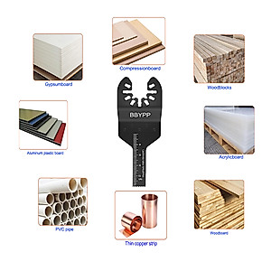 14pcs Oscillating Saw Blades, 3/8 Inch Professional Universal Multitool Blades for Wood Plastic Soft Metal, Quick Release Durable Oscillating Wood Saw Blades Fit Most Models