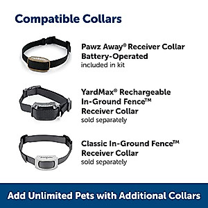 PetSafe Pawz Away Indoor Pet Barrier with Adjustable Range – Dog and Cat Home Proofing – Static Correction – Wireless Pet Gate Keeps Areas Off Limits – Battery-Operated – For Pets 5 lbs. and Up