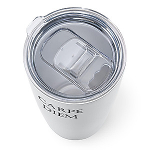 CafePress Carpe Diem Stainless Steel Travel Mug Stainless Steel Travel Mug, Insulated 20 oz. Coffee Tumbler