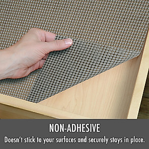 Con-Tact Brand Beaded Grip Durable Adhesive Non-Slip Shelf and Drawer Liner, 12" x 20', Cool Gray