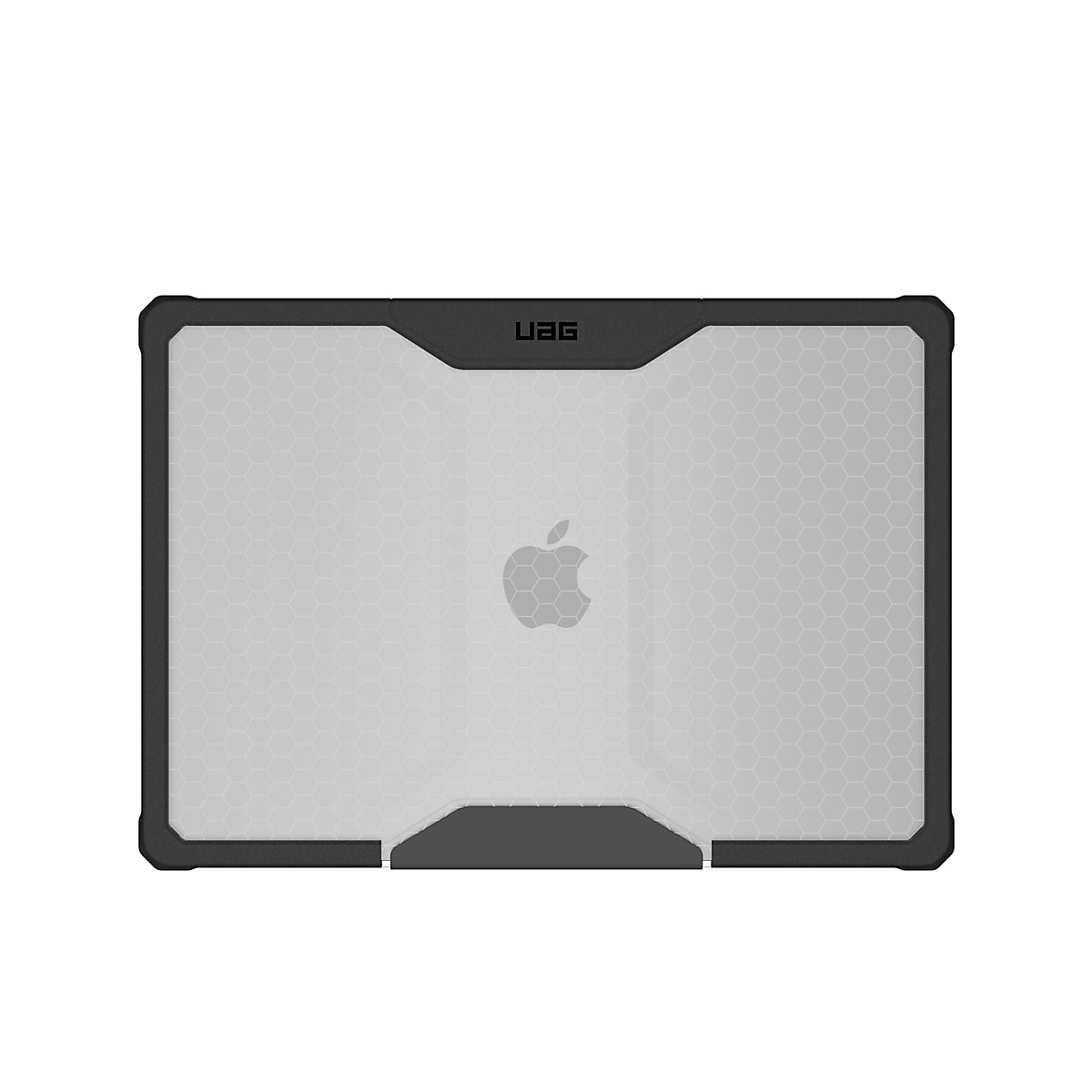 UAG Designed for MacBook Air 15" Case 2024 M3 A3114, 2023 M2 A2941 Plyo Ice/Black, Translucent Clear Rugged Tactile Grip Laptop Protective Cover by URBAN ARMOR GEAR