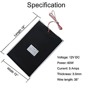 Maichis 12V RV Tank Heater Pad 12" x 18", RV Water Tank Heating Pad with Automatic Thermostat, use for RV Fresh Water | Grey Water | Black Water Tank, Battery Warmer Pad, 12Volts DC