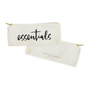 The Cotton & Canvas Co. Essentials Pencil Case, Cosmetic Case and Travel Pouch for Office and Back to School