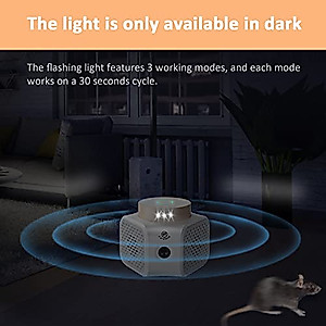 Careland Plug in Ultrasonic Rodent Repellent Indoor Squirrel Mouse Repeller Rat Deterrent with Ultrasound Waves and LED Strobe Lights