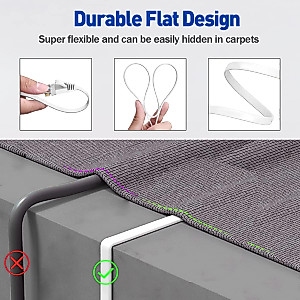 UDATON Cat 6 Ethernet Cable 100 Ft, High Speed Flat Ethernet Cable 100ft, Rj45 Internet Computer LAN Cable, Cat 6 Long Ethernet Cable for PS4,Box,Gaming Switch-White(Free Cable Clips and Straps)