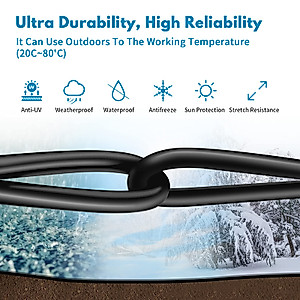 Cat 8 Ethernet Cable, 1.5Ft 3Ft 6Ft 10Ft 15Ft 20Ft 30Ft 40Ft 50Ft 60Ft 100Ft Heavy Duty High Speed Internet Network Cable, Professional LAN Cable Shielded in Wall, Indoor&Outdoor