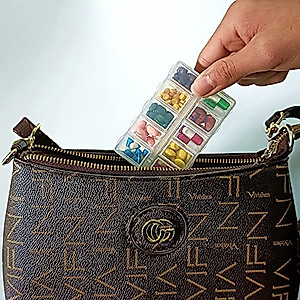 Clear Weekly Pill Case Pill Storage Box Transparent Travel Pill Organizer Food Grade PP Material Convenient to Carry (1)