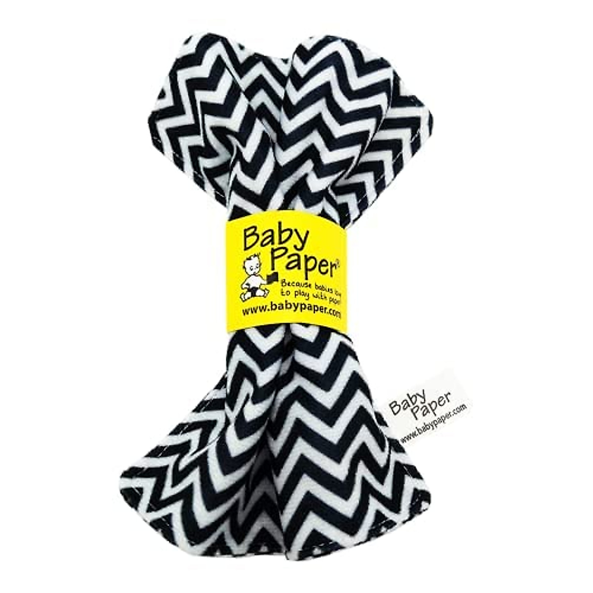 Baby Paper Original Crinkle Sensory Toy | Black and White Stripe and Zig Zag 2-Pack | Crinkle Paper for Babies | Sensory Baby Toys