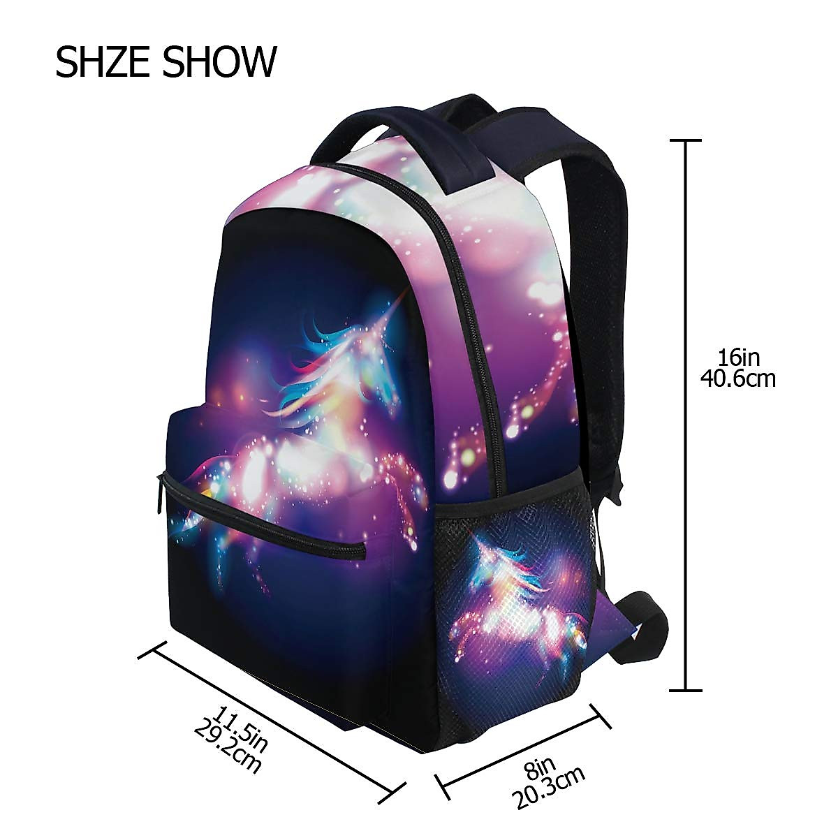 Wamika Galaxy Dab Unicorn Rainbow Stars Nebula Kids Backpack School Bookbag Bag
