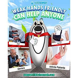 One Touch Electric Can Opener Fits Almost All Can Sizes for Seniors with Arthritis, Hand Held Battery Operated Can Opener with Smooth Edge, Food Safe Kitchen Gadgets Automatic Can Opener for Kitchen