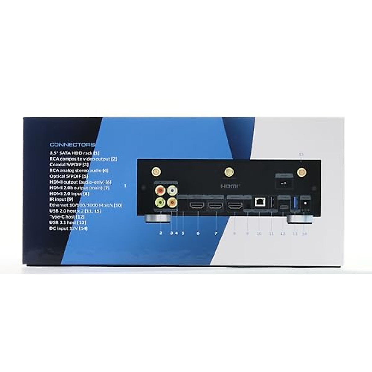 Dune HD Pro Vision 4K Solo | HDR10+ | Ultra HD | 3D | DLNA | Media Player and Android Smart TV Box | RTD1619 | 3.5 SATA HDD Rack | HD-Audio, 2X HDMI, BT, WiFi, 4GB / 32GB