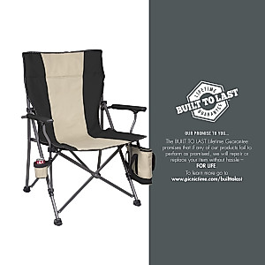 PICNIC TIME Camping Cooler, Heavy Duty Beach, Outdoor Folding Chair, One Size, Black, XX-Large-500 lb Weight Capacity