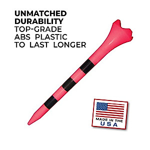 2-3/4" Pride Performance Golf Tee Striped, Citrus Pink, 100 Count