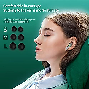 Togetface Wireless Earbuds for Kids Gaming Earphones Built-in Microphone 36H Playback Time IPX5 Waterproof Compatible for iOS and Android,Includes Charging case and 3 Sizes of Headphone Kinder.