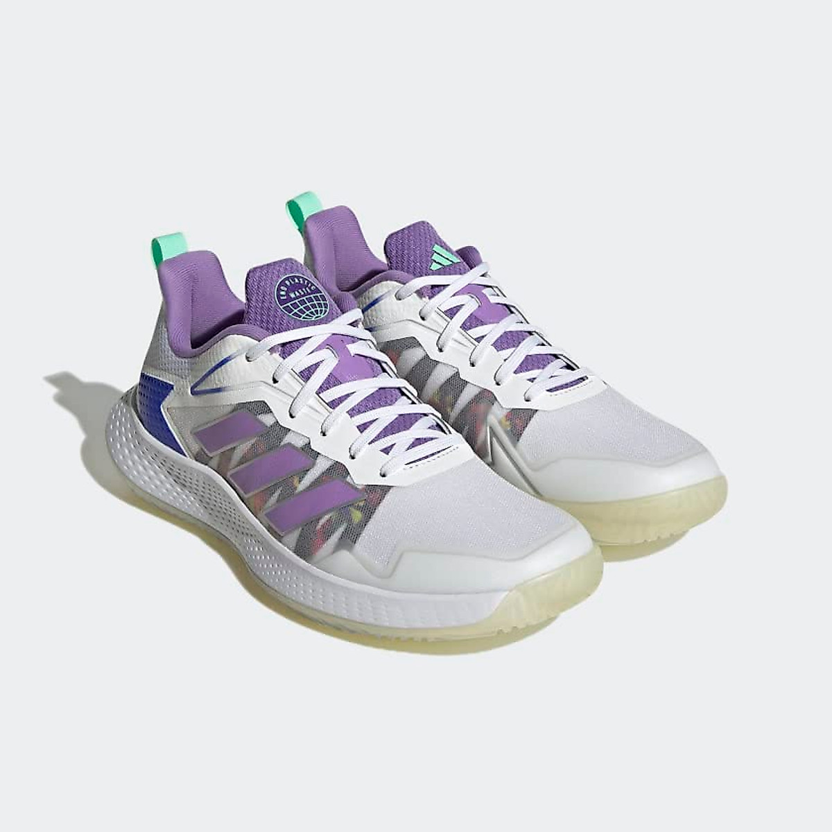 adidas Women's Defiant Speed Sneaker, White/Violet Fusion/Lucid Blue, 8.5