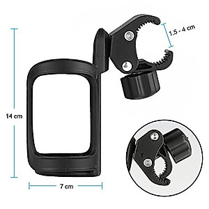 Accmor Bike Cup Holder, Bike Water Bottle Holders, Universal 360 Degrees Rotation Cup Holder for Bicycle, Stroller, Scooter, Walker, Wheelchair, Bike Bottle Holders for Kids Adults, 1 Pack