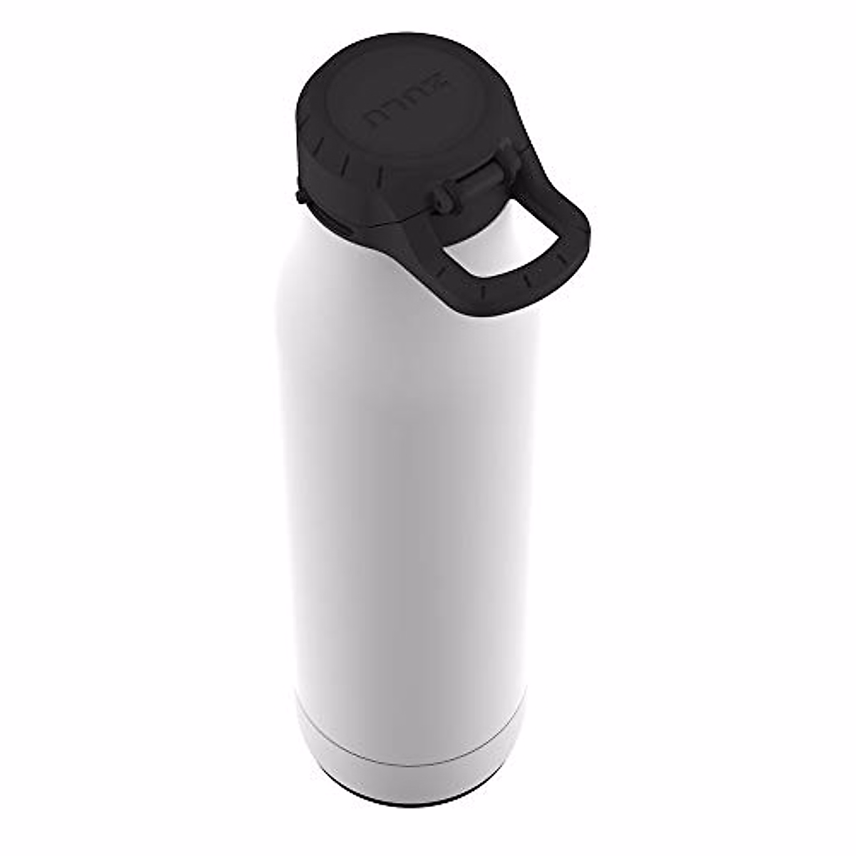 ZULU Ace 24oz Vacuum Insulated Stainless Steel Water Bottle with Chug Spout, Leak-Proof Locking Lid and Removable Base, Metal Reusable Bottle for Sports Gym Travel, White