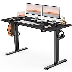 SMUGDESK.COM Mobile Laptop Desk Sit-Stand Desk Adjustable Height Laptop Desk Cart Ergonomic Table Small Standing Desk with Pneumatic Height Adjustments (Obsidian)