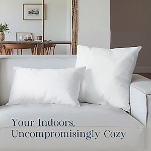 Phantoscope 18 x 18 Pillow Inserts, Set of 4 Hypoallergenic 100% Virgin Fiber Square Form Decorative Throw Pillow Inserts, Made in USA Couch Bed Pillows - 18 inches