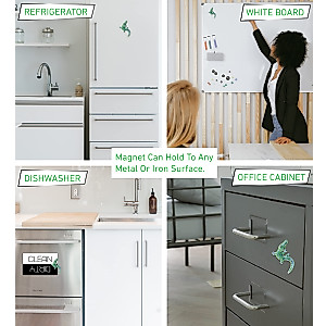 COTA Global Alligator Sparkling Refrigerator Magnet - Green & Silver Sparkling Rhinestones, Reptile Animal Magnet for Kitchen Door Fridge, Cool Home & Office Novelty Decor - 2.25 Inch