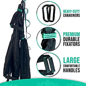 YOGA SWING PRO Premium Aerial Hammock Anti Gravity Yoga Swing Kit - Acrobat Flying Sling Set for Indoor and Outdoor Inversion Therapy