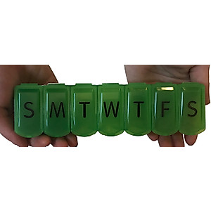 Apex 7-Day Ultra Bubble-Lok Pill Organizer (XL, Kelly Green)