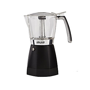 Imusa Black Espresso Maker, 3-6-Cup