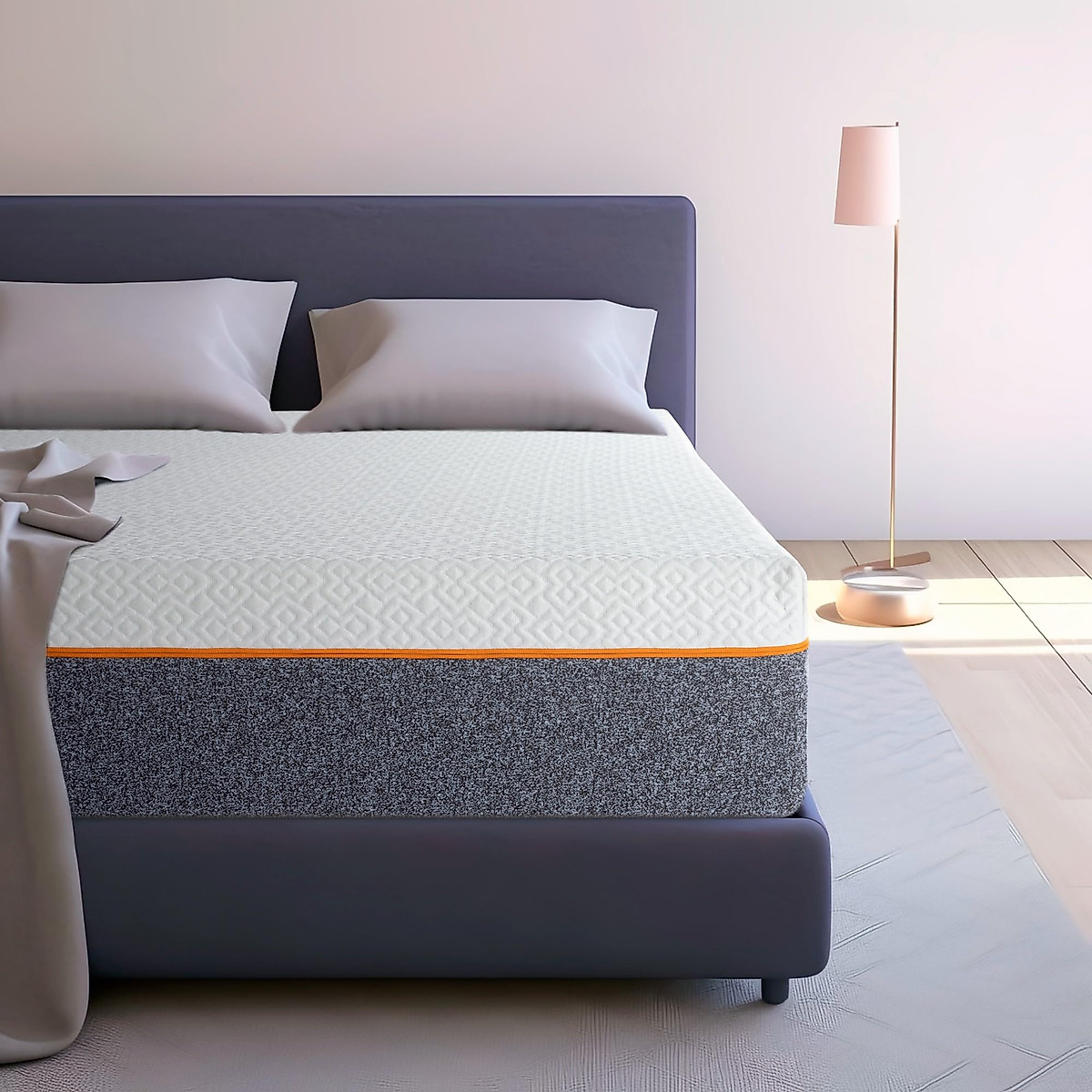 Askme Queen Mattress 10 Inch Memory Foam Mattress Bed in a Box,Medium Soft Cooling Gel Green Tea Queen Size Mattress with Breathable Soft Fabric Cover CertiPUR-US Certified Pressure Relieving 60"×80"