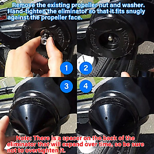Deecaray Trolling Motor Black Prop Nut, Compatible with MotorGuide X3 X5 XI3 XI5, Motorguide Trolling Motor GFEL-MG-R-DP