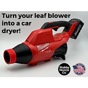 Stubby Nozzle Co. STUBBY Car Drying Nozzle for Milwaukee M18 Fuel Single Battery Leaf Blowers (2724-20 and 2728-20)