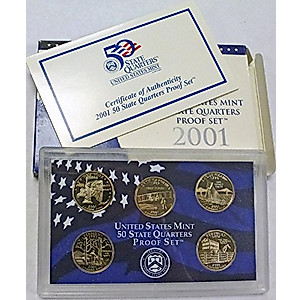 2001 S Statehood Quarters Proof Set Original Mint