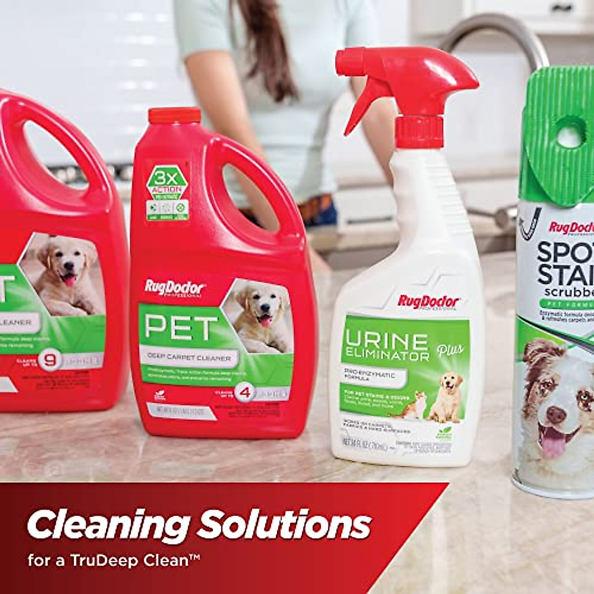 Rug Doctor Pet TruDeep Carpet Cleaner, Pet Upholstery Tool, Best-In-Class Suction Power, Dual Brush Cross-Action Technology for One-Pass Cleaning