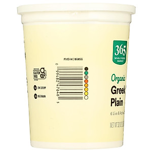 365 by Whole Foods Market, Yogurt Greek Plain Whole Milk Organic, 32 Ounce
