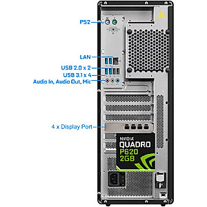 Lenovo ThinkStation P520 Tower Workstation - Intel Xeon W-2135 Upto 4.5GHz - 64GB RAM, 1TB NVMe SSD + 1TB NVMe Backup - NVIDIA Quadro P400 2GB, DVD-RW, DisplayPort, HDMI - Windows 11 Pro (Renewed)
