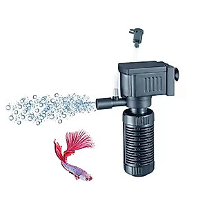 EmmaWu 50 GPH Mini Aquarium Internal Filter (Up to 20 Gal) for Small Fish Turtle Reptile Tank (50 GPH)