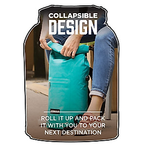 IceMule Jaunt Small Collapsible Backpack Cooler, 9 Liters, Snow Grey, Waterproof, Hands Free, 24+ Hours Cooling